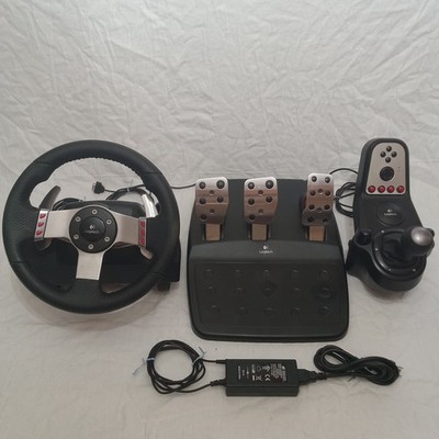 Logitech G27 Racing Wheel Pedals and Shifter w/Box and AC Adapter | eBay