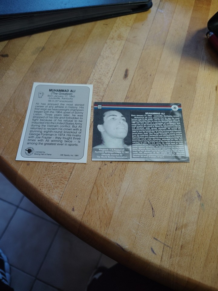 2 Muhammad Ali Boxing Cards | eBay