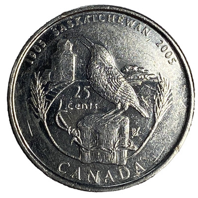 2005 CANADA 25 CENTS SASKATCHEWAN CENTENNIAL QUARTER CIRCULATED COIN | eBay
