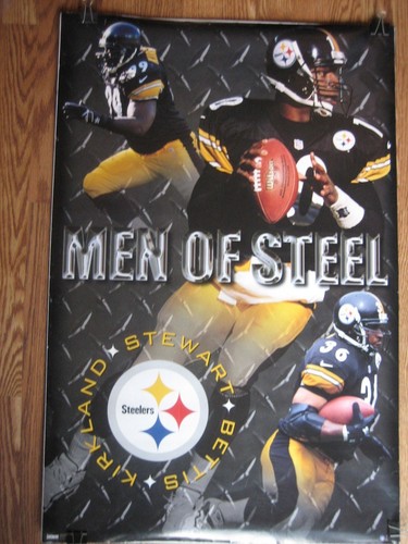 Steelers 1998 Costacos Poster Men of Steel Jerome Bettis Kordell ...