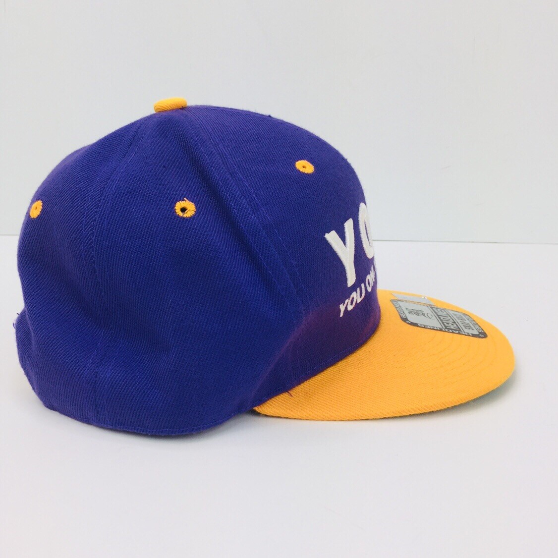 YOLO Hat Cap Snap Back Purple Embroidered Adjustable Mens You Only Live ...