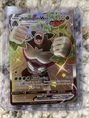 Pokemon Shiny Fates Rillaboom Shiny Vmax Art. Sv106/sv122. | eBay