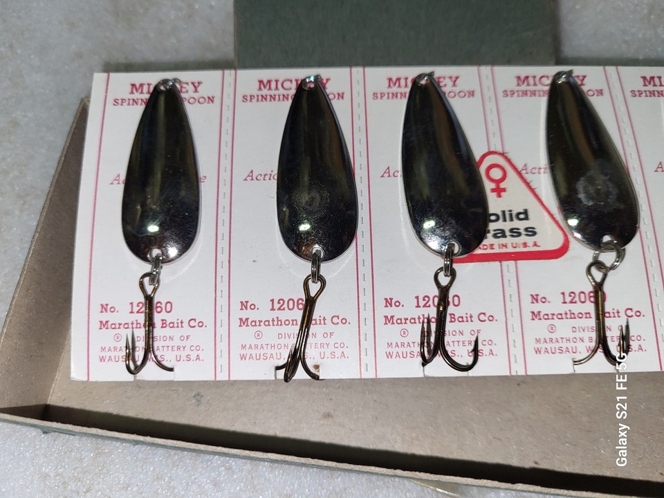 Dealer Box of 12 Marathon Mickey Spoons Nickel Plated #12060 | eBay