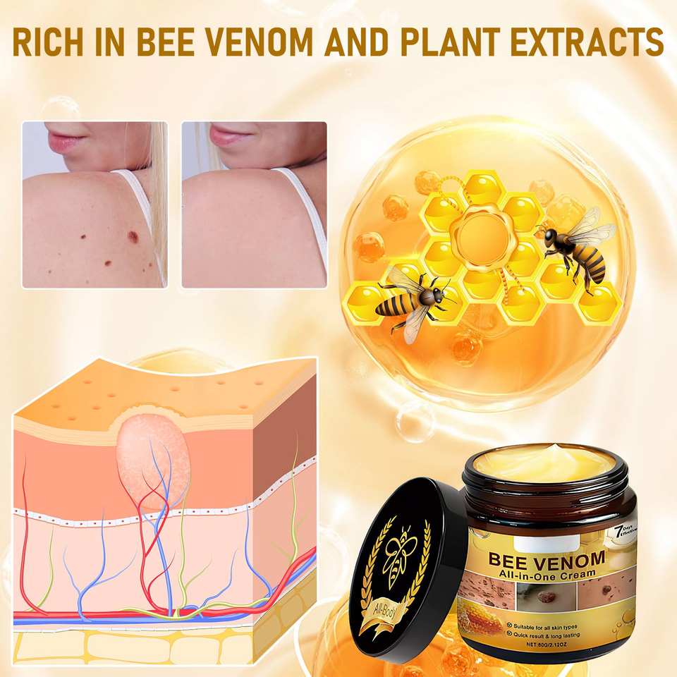 2PCS Bee Venom All-In-One Cream Skin Treatment 2025 Professional Bee ...