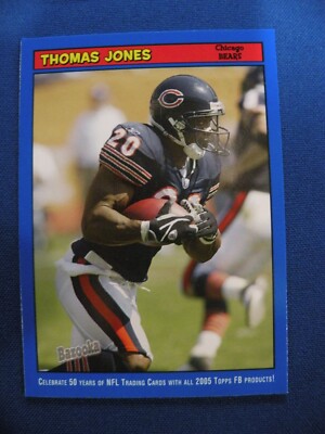 2005 Topps Bazooka Football Blue Parallel Thomas Jones Chicago Bears ...