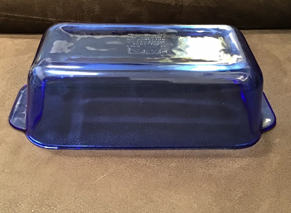 PYREX ORIGINALS COBALT BLUE GLASS BREAD LOAF MEATLOAF PAN 213-R | eBay