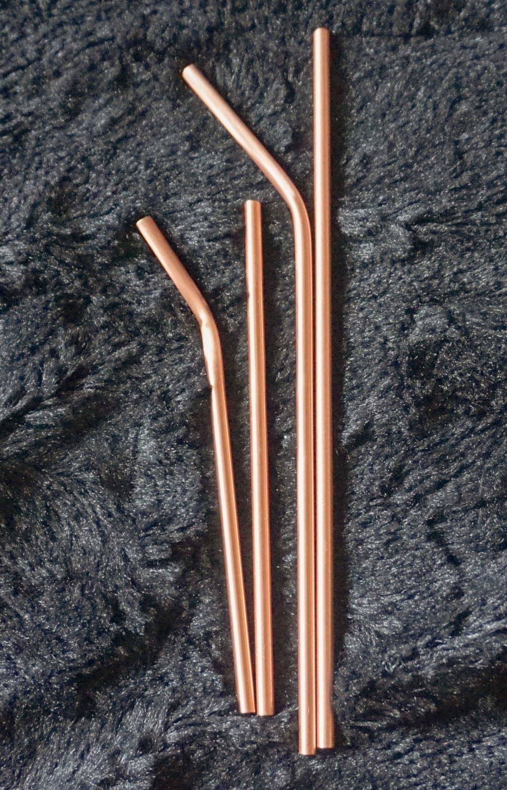 Copper Straight/bent Metal Drinking Straws Reusable Eco Straw cleaner ...