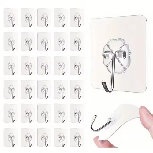 Transparent Hook Strong Self Adhesive Hooks Key Storage Hanger for ...
