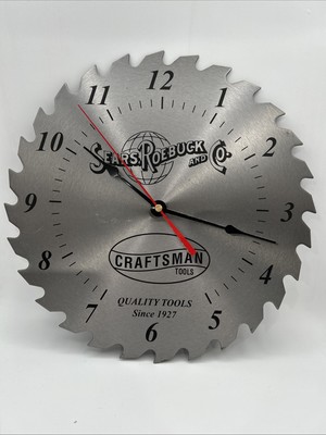 SEARS ROEBUCK AND CO. CRAFTSMAN TOOLS 12" Saw Blade Shop Clock Works | eBay