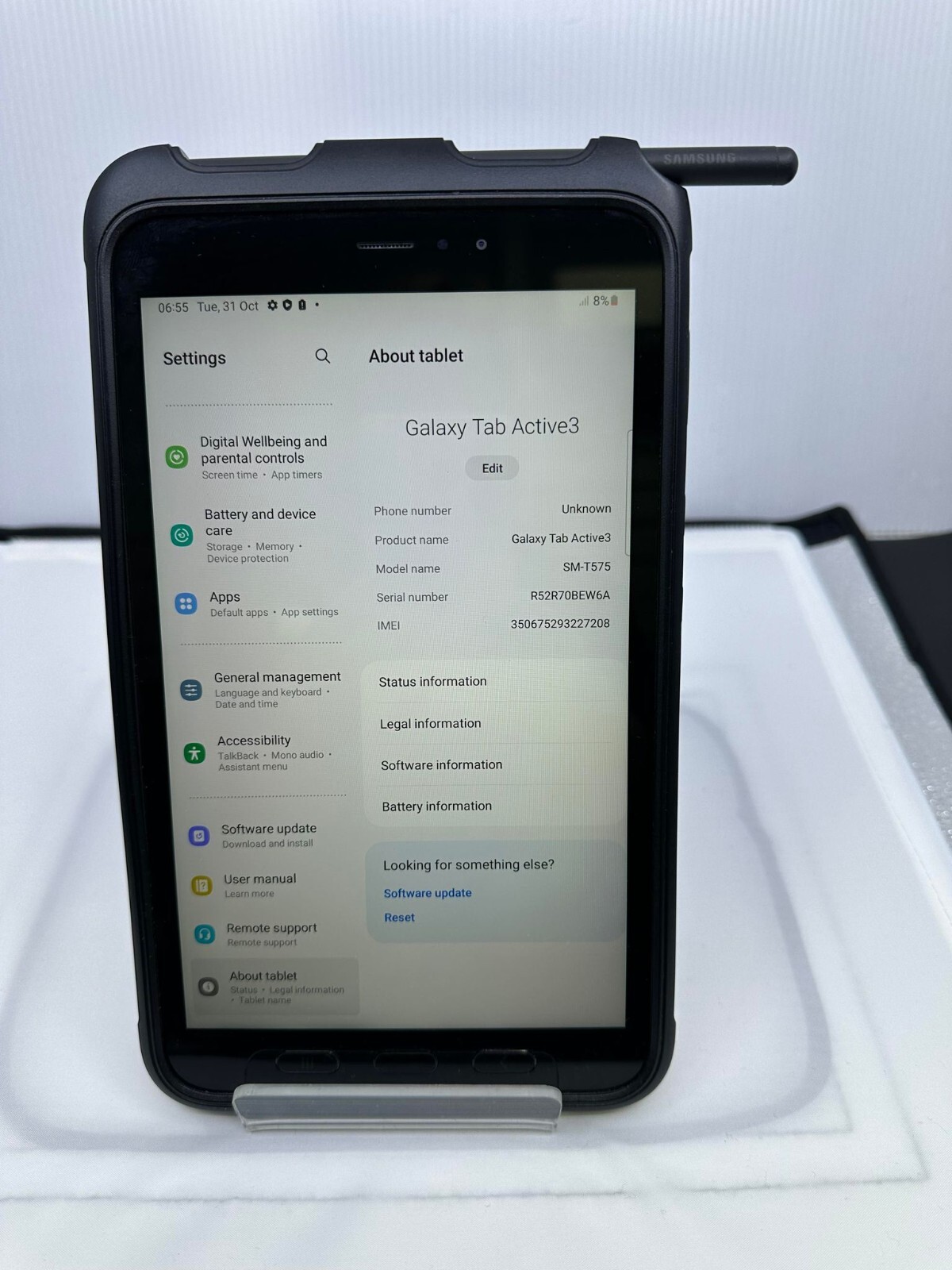 Samsung Galaxy Active 3 8" Unlocked 64GB 4GB Ram 13MP Black ...