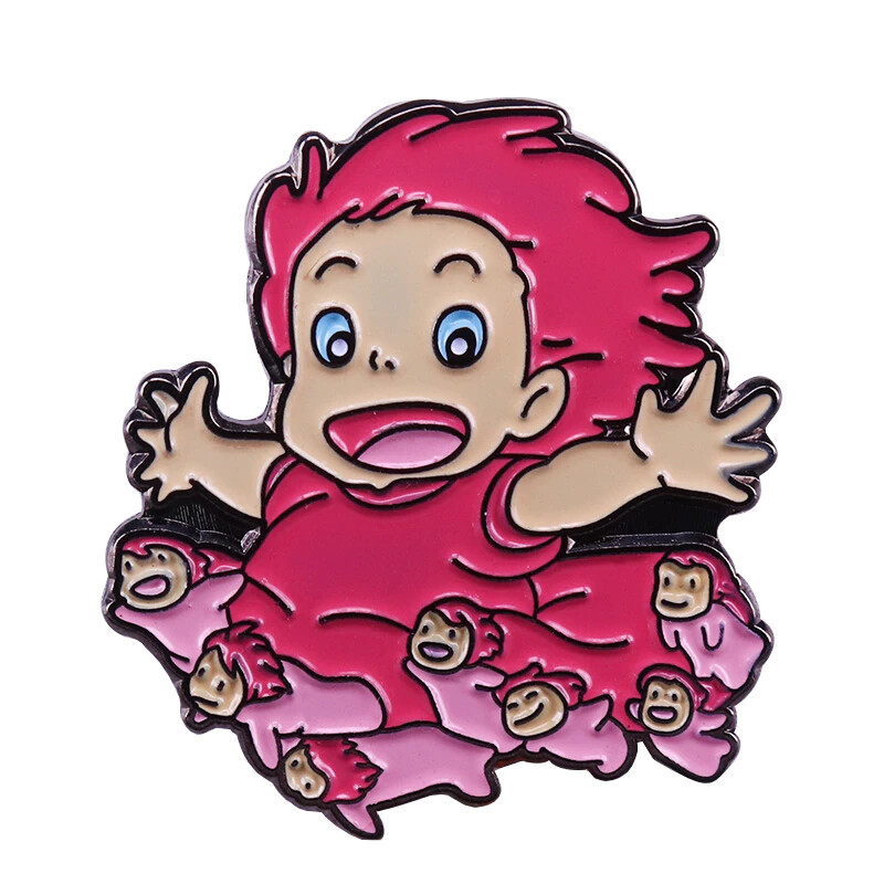 Beautiful Ponyo and Her Sisters Themed 1.5" Metal Enamel Pin | eBay