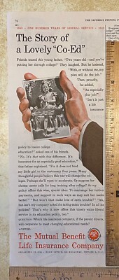 Vintage Print Ad Mutual Benefit Life Insurance College Education 1940s ...