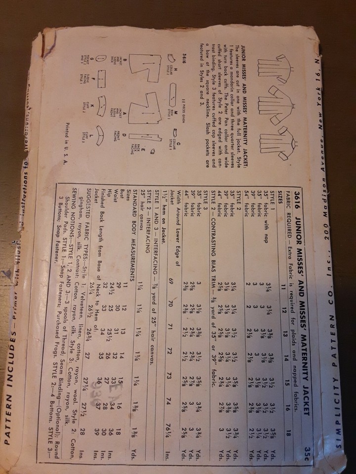 Vintage 40's Simplicity 3616 Sewing Pattern Maternity Top 31 Bust XS | eBay