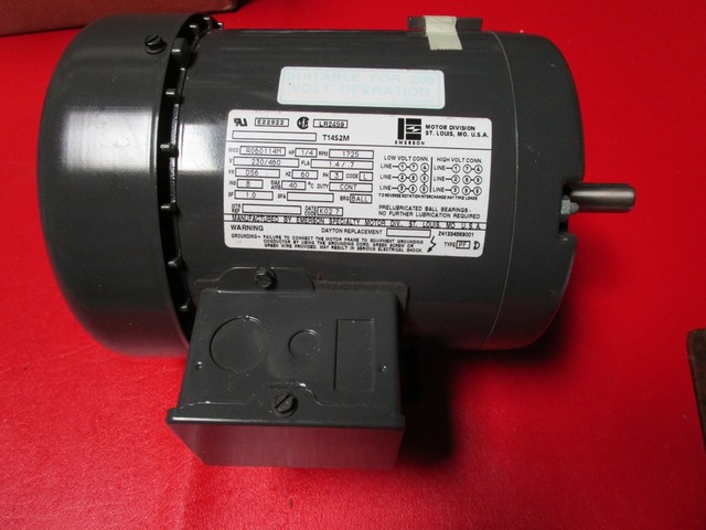 EMERSON 6VD08 LR2459 R060114M Grainger Motor 1/4 HP66 Eff T1452M for ...