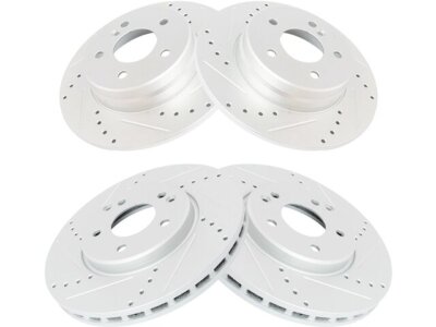 TRQ 68QZ37T Brake Rotor Set Fits 1998-2005 Mercedes CLK320 | eBay