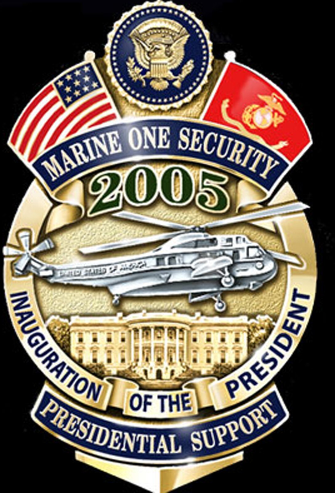 Gorgeous W. Bush Official Marine One 2005 Inauguration Secret Service ...