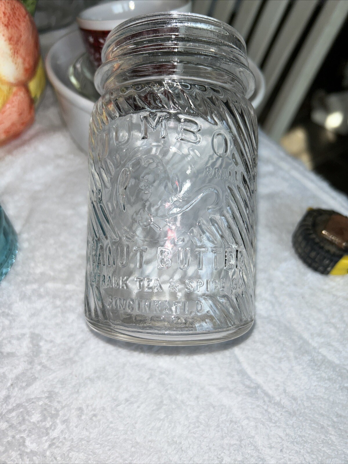 Vintage Jumbo Peanut Butter Jar Frank Tea & Spice Co~Cincinnati~ 1 Pound | eBay