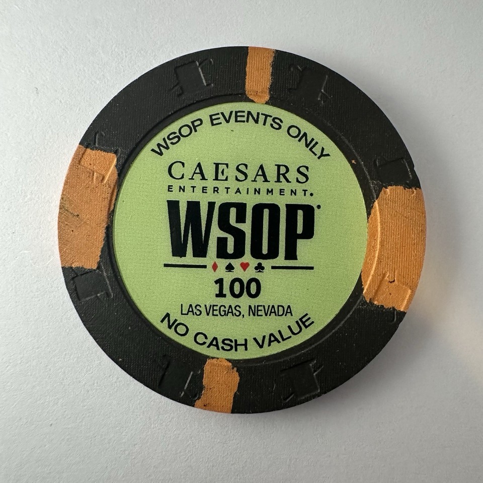 WSOP EVENTS ONLY POKER CHIP $100 • CAESARS ENTERTAINMENT LAS VEGAS ...