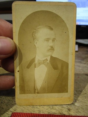 J26 Old CDV Cabinet Picture Photo WOOSTER OHIO Side Profile Man ...