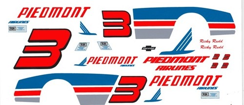 #3 Ricky Rudd Piedmont Airlines Chevy 1/24th - 1/25th Scale Waterslide ...