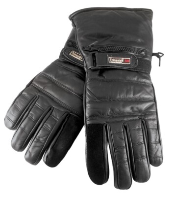 Winter Gauntlet Motorcycle Riding Gloves Medium M 3M Black Leather ...