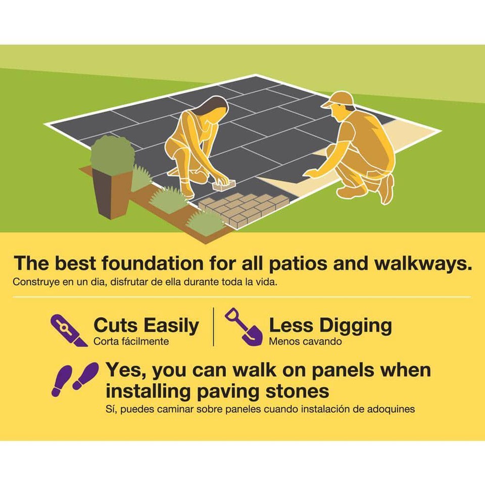 Brock Paver Base Panel Dual-Sided Interlocking Permeable Textured (20 ...