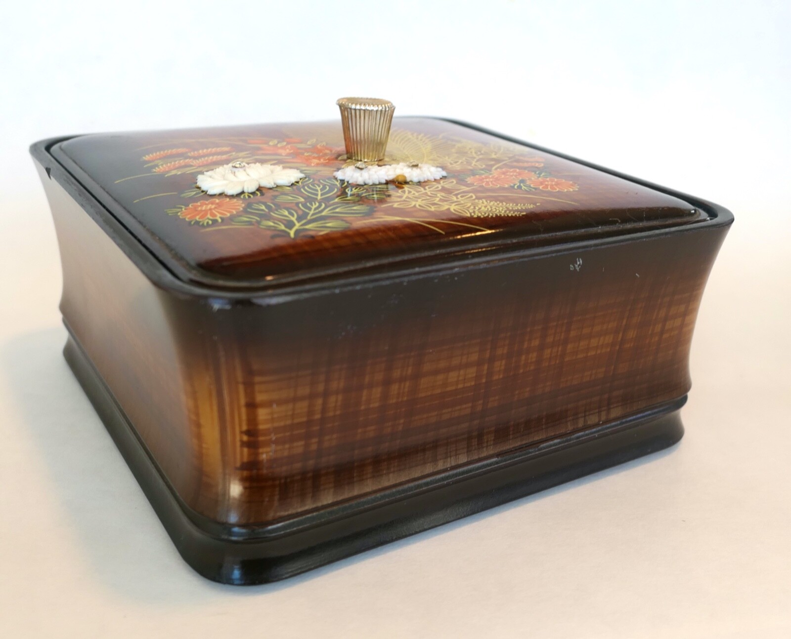 Vintage Mid Century Large Decorative Covered Plastic Box Home Decor ...