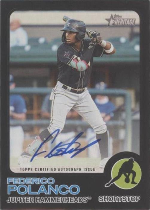 2022 Topps Heritage Minor League Edition - Real One Autographs Federico Polanco #ROA-FP Black ...