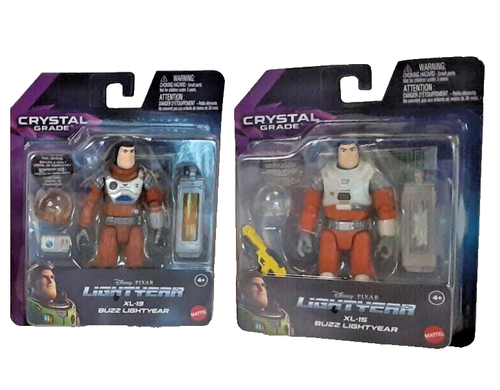 2 LOT Disney Pixar Buzz Lightyear Crystal Grade XL-13 XL-15 Action ...
