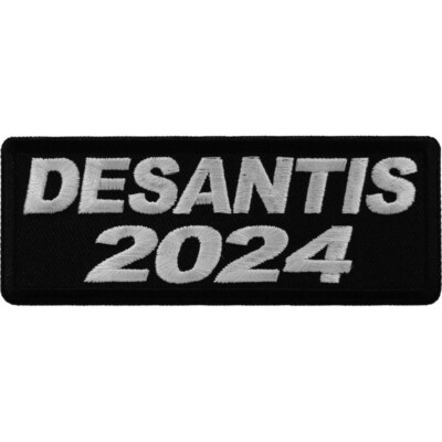 Desantis 2024 Embroidered Sew On Iron On Biker Patch Ron Desantis 4" x ...