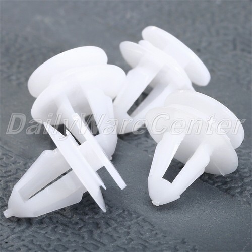 50pcs Door Trim Panel Retainer Fastener Push Clips Plastic Rivets White ...