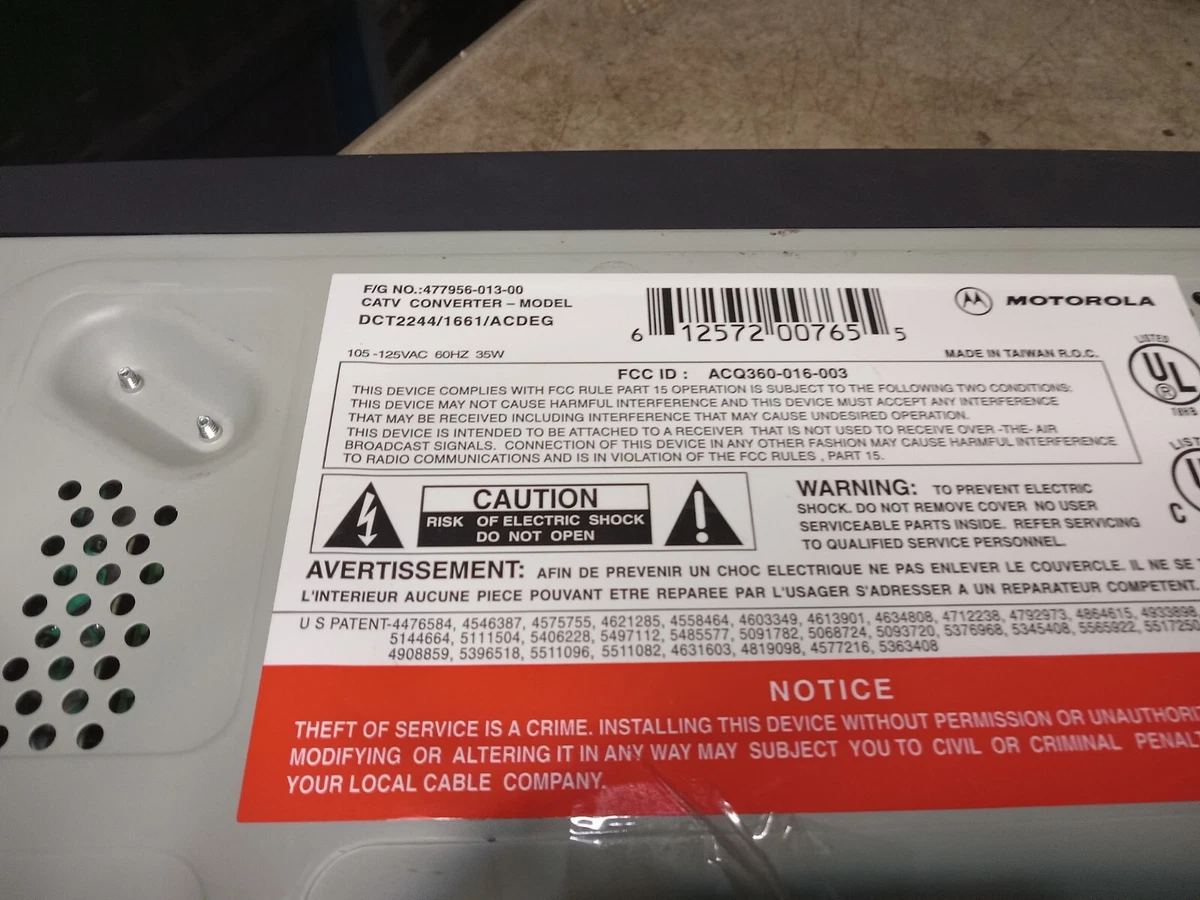 Motorola Digital Tv Converter Box