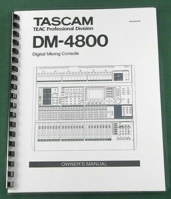 Tascam DM-4800 Owner's Manual: Comb Bound & Protective Covers | eBay