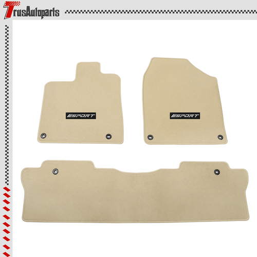 Fits 17-25 Honda Ridgeline Beige Floor Mats Carpet Nylon 3PCS Set w ...