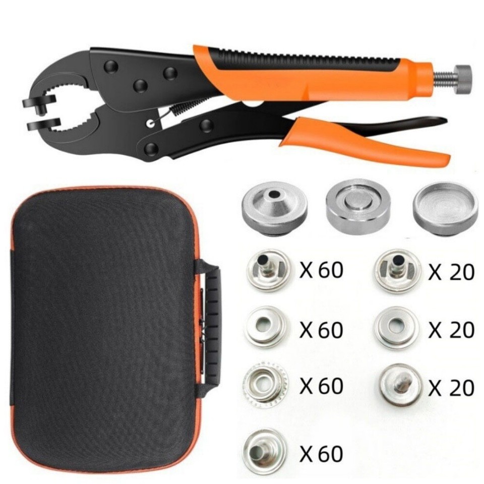 305PCS Heavy Duty Snap Fastener kit - Adjustable Snap Setter Tool for ...