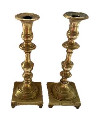 Vintage Heavy Brass Candlesticks | 6 lbs each | eBay