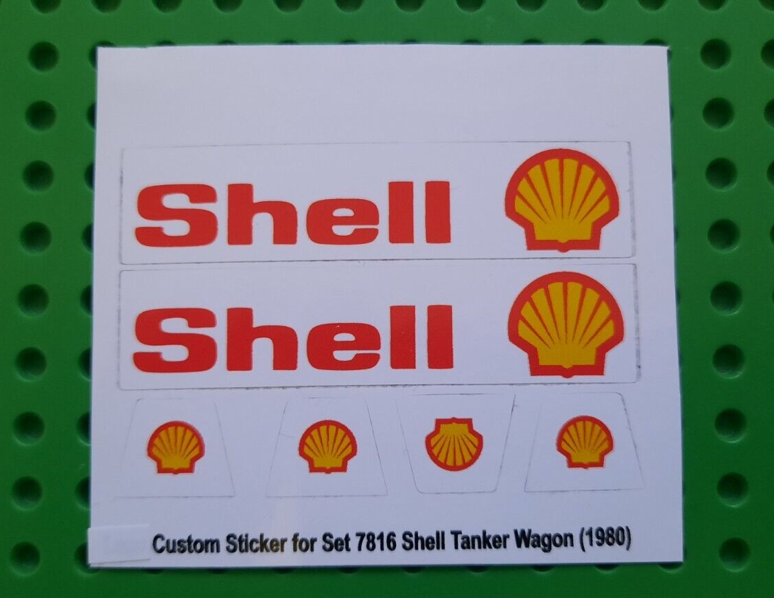 Ersatz Aufkleber/Sticker passend für Set 7816 Shell Tanker Wagon (1980 ...