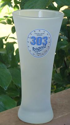 Carlton United Brewery CUB 303 Icegold Label Barware 285ml Frosted Beer ...