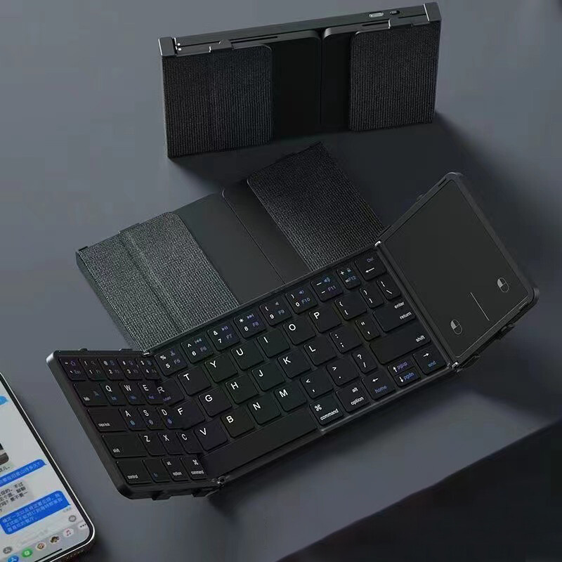 Wireless Bluetooth keyboard touchpad Rechargeable ultrathin foldable ...