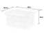 4 x 37Ltr Crystal Clear Storage Boxes With Lids Plastic Stackable ...