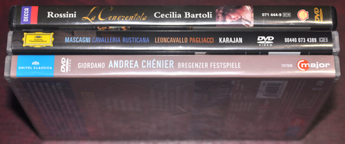 Lot of 3 Opera DVDs: Andrea Chenier/ Cenerentola/ Cavalleria Rusticana ...