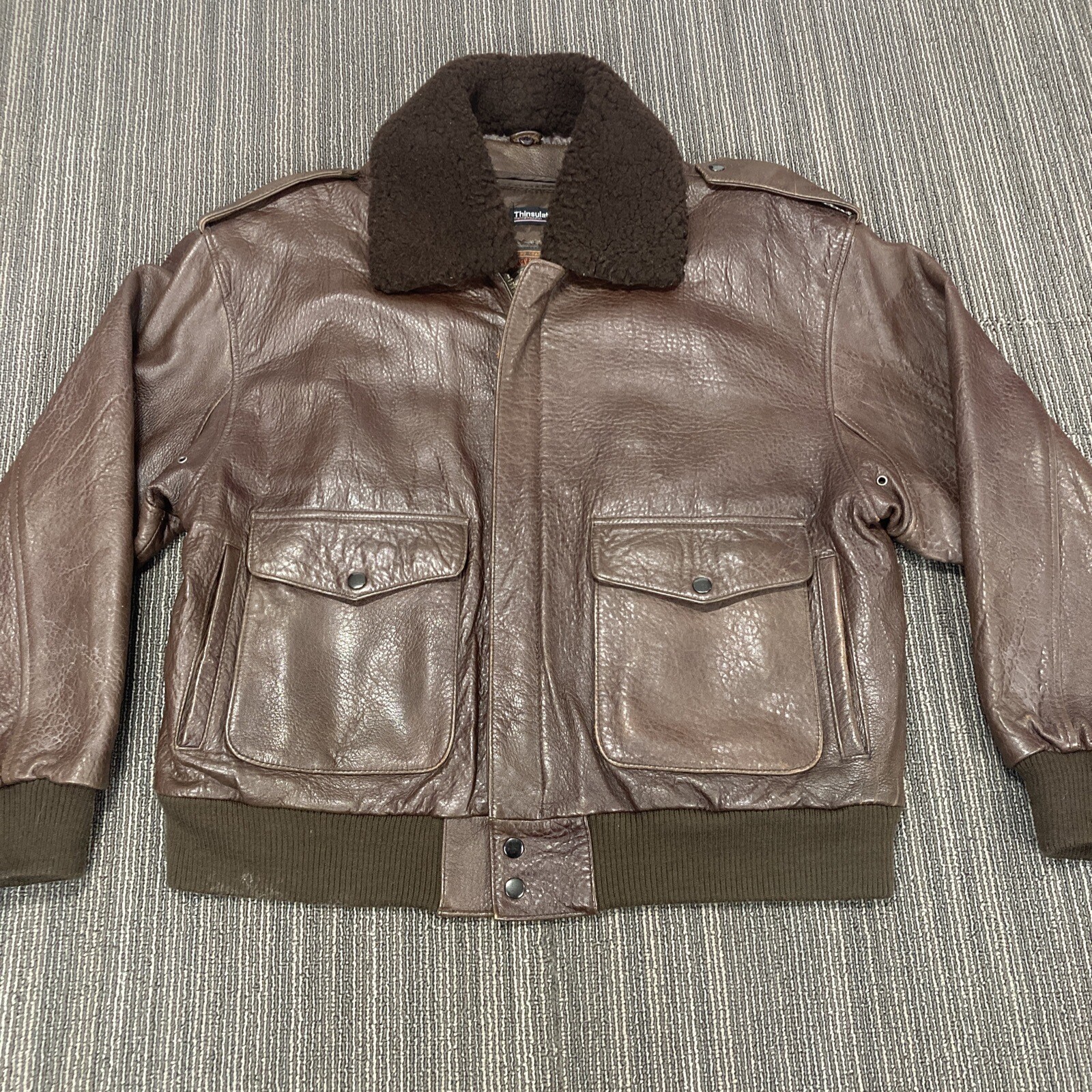 Wilsons Adventure Bound Leather Bomber Jacket Mens La… - Gem