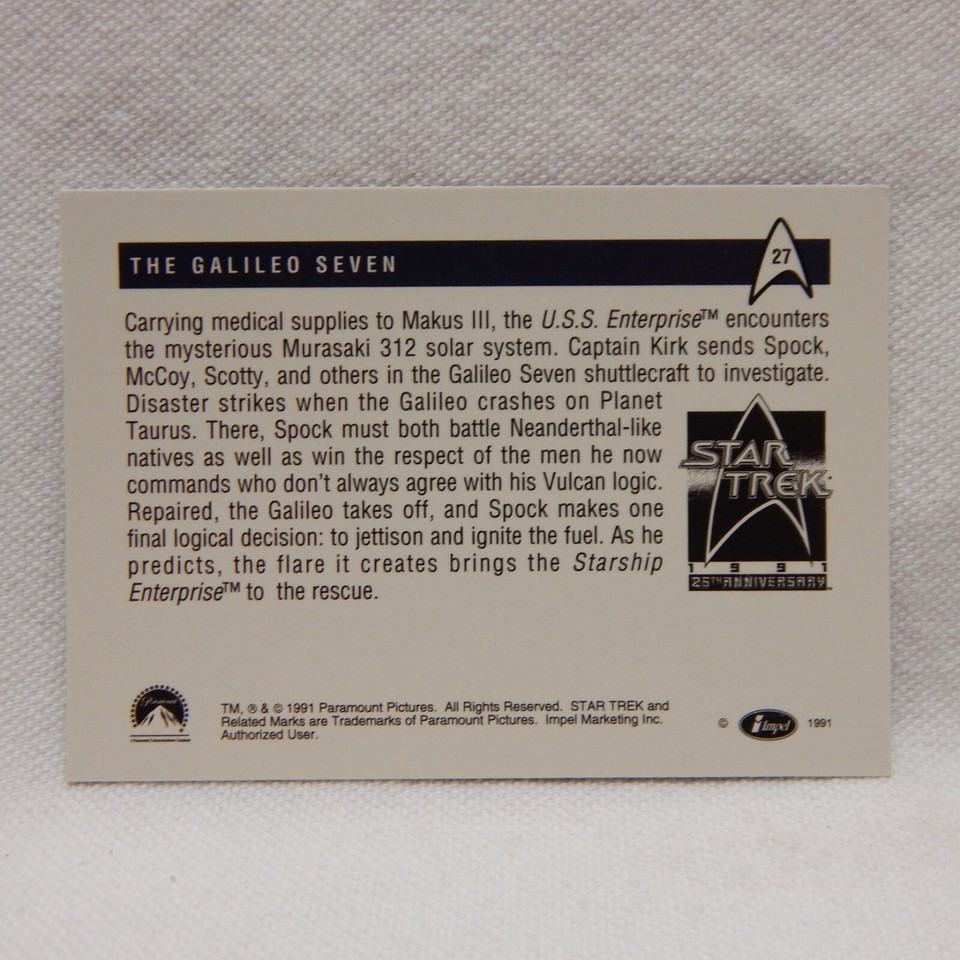 STAR TREK GALILEO SEVEN SHUTTLECRAFT TRADING CARD #27 | eBay