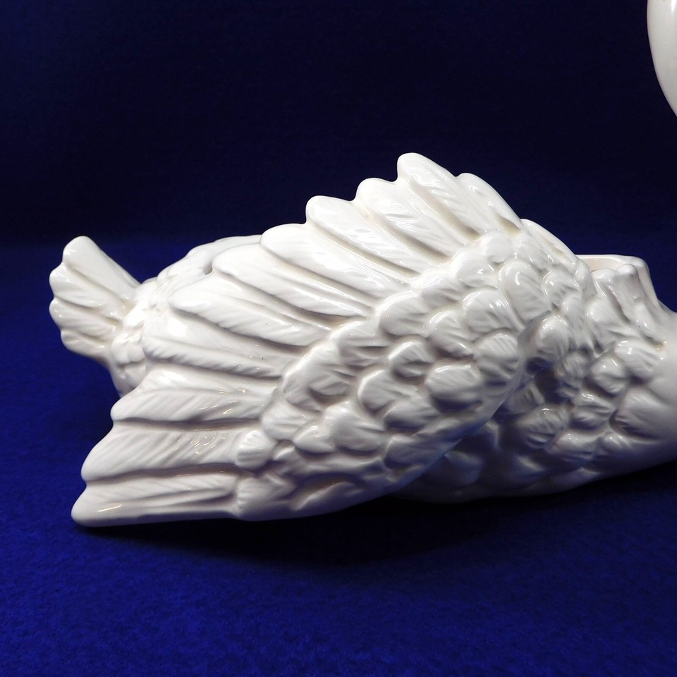 Swan Flat Back Planter White Dept 56 - 10" | eBay