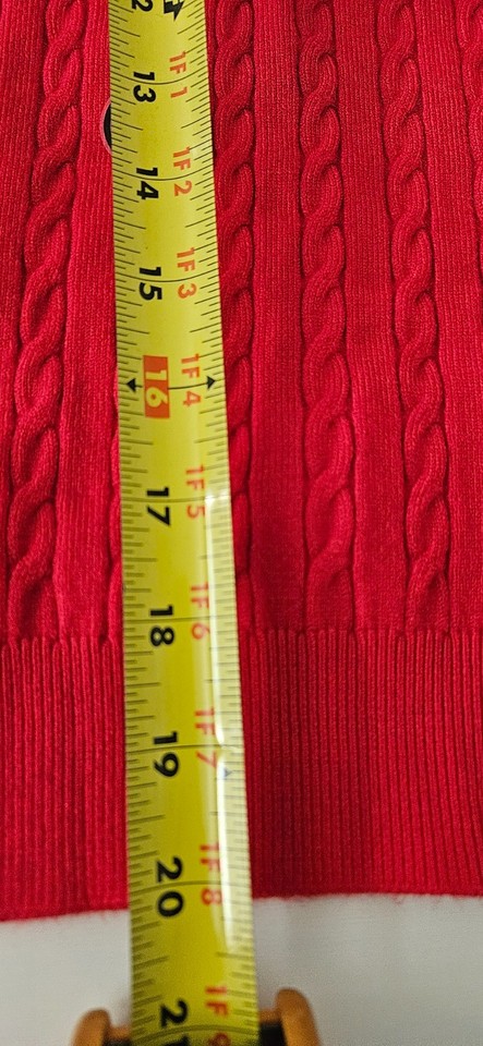 Polo Ralph Lauren Cable Knit Cardigan Red Women's Size Small New with ...