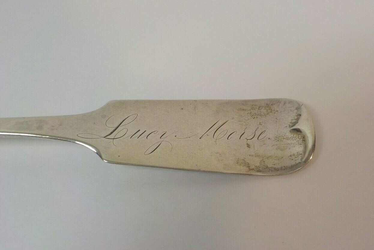 N. MATSON Pure Coin Silver Spoon Engraved Lucy Norse, c. 1867-1887 | eBay