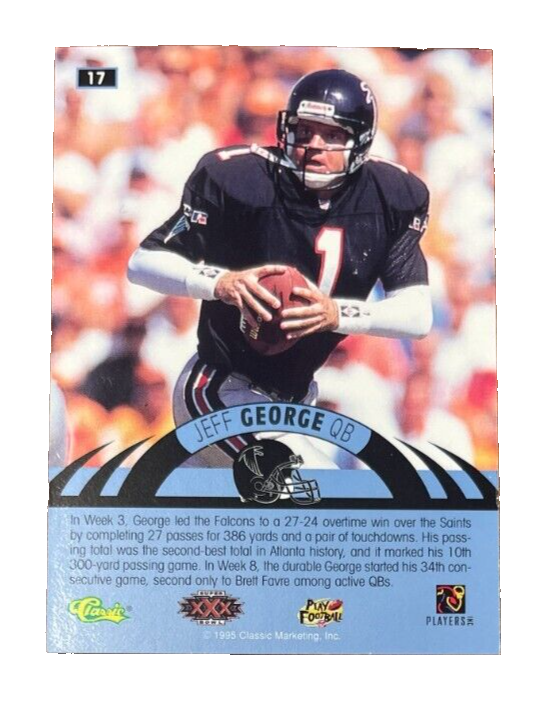 1995 Classic Card # 17 Jeff George - Atlanta Falcons | eBay