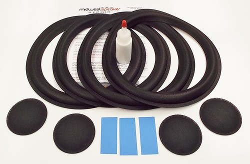 Allison One 10" Woofer Refoam Kit w/ Shims and Dust Caps - Speaker Foam ...