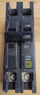 Square D QOU2100 2-Pole Circuit Breaker 120/240V 100Amp | eBay
