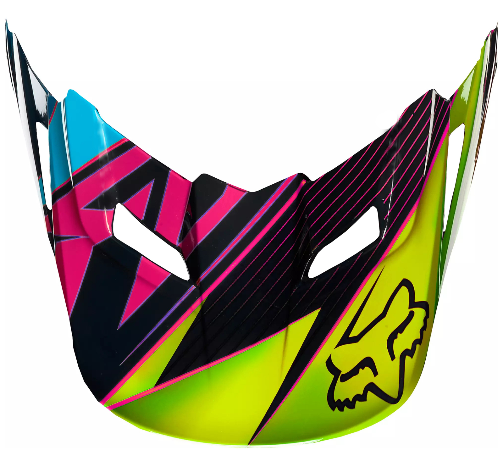 Fox Racing V1 Radeon 2014 Helmet Visor/Peak Green/Pink/Blue | eBay